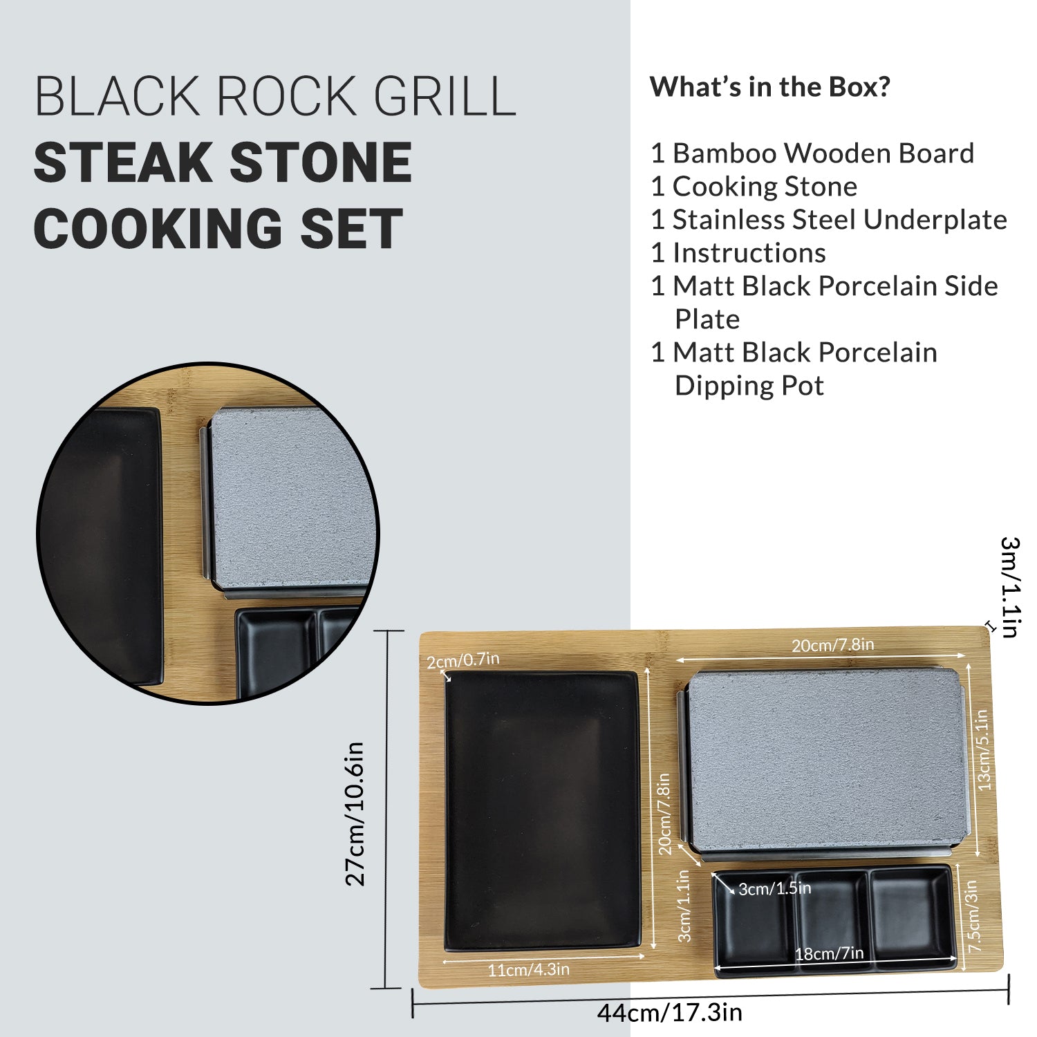Black Rock Grill unique tabletop Hot Stone Cooking Steak Stones Set